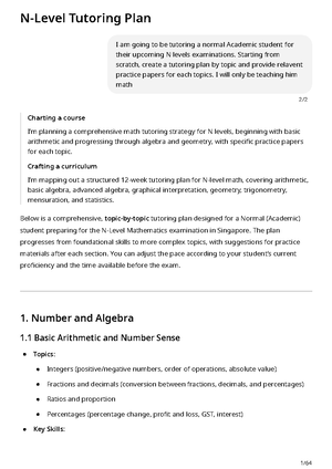Mathematics formula sheet: number algebra and linear equations - Studocu