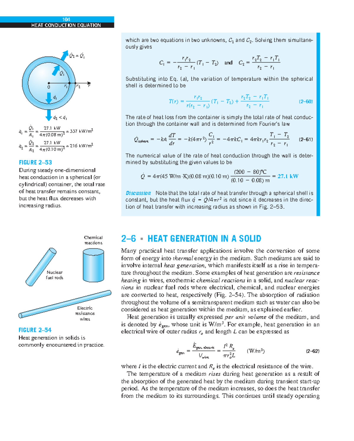 104 Heat Conduction Equation: Analysis and Applications in Heat ...