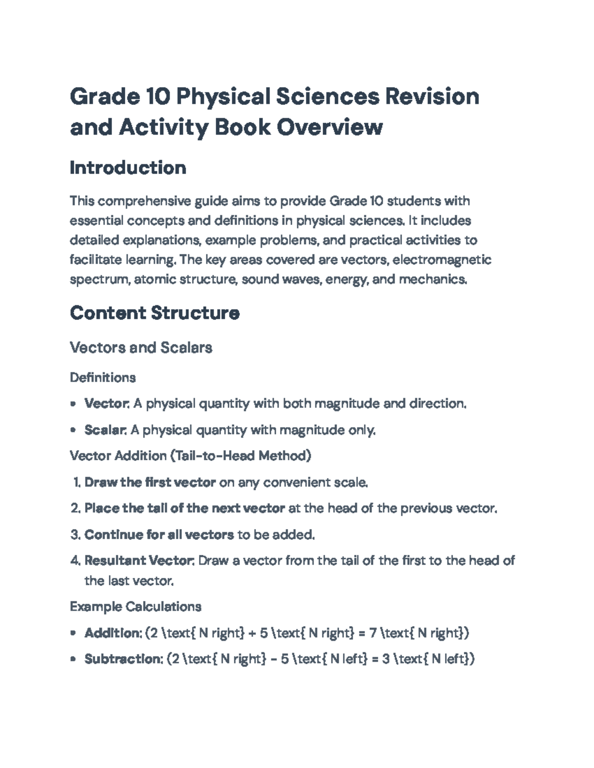 Grade 10 Physical Sciences Revision & Activity Book Essentials - Grade ...