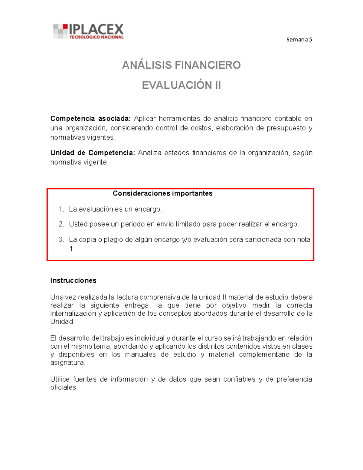 Semana 5: Análisis Financiero y Evaluación II - Balance y Estado de ...