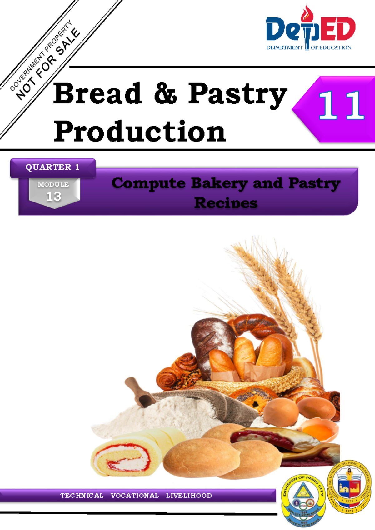 Bread & Pastry Production - Q1 - Module 13: Compute Recipes - Studocu