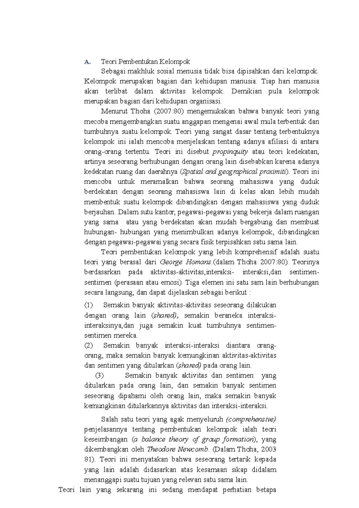 Teori dan Dinamika Kelompok dalam Organisasi (PSY123) - Studocu
