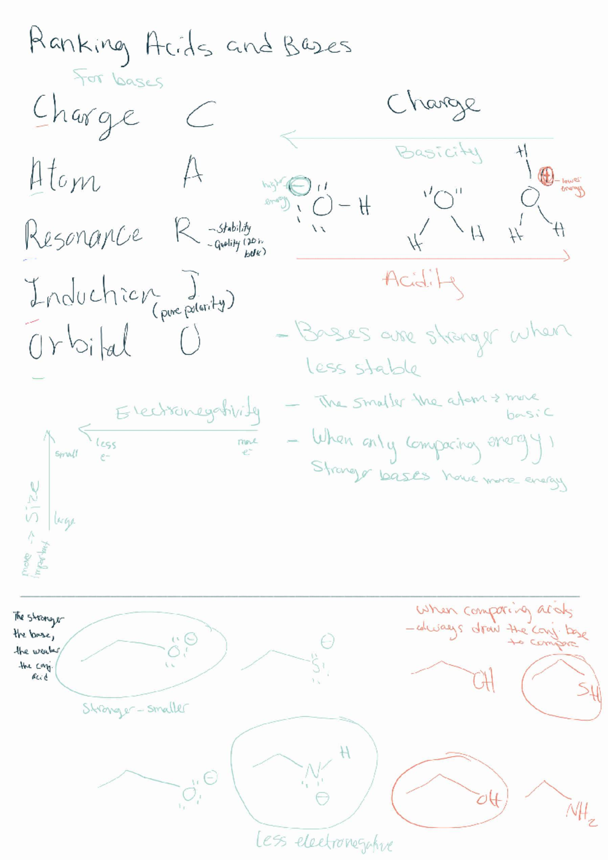 Ranking Acids and Bases: Charge, Basicity, and Stability Analysis ...