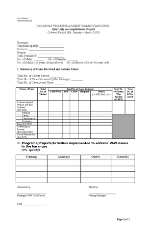 VAWC-Intake Sheet - National Violence Against Women (NVAW ...