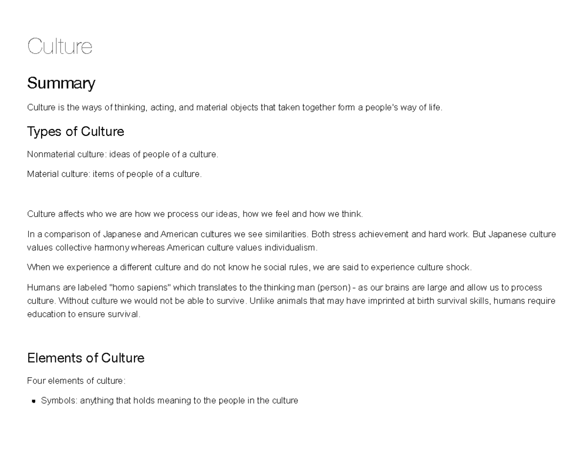 Culture Analysis: Sociological Perspectives - SOC 001 - Fall 2025 - Studocu