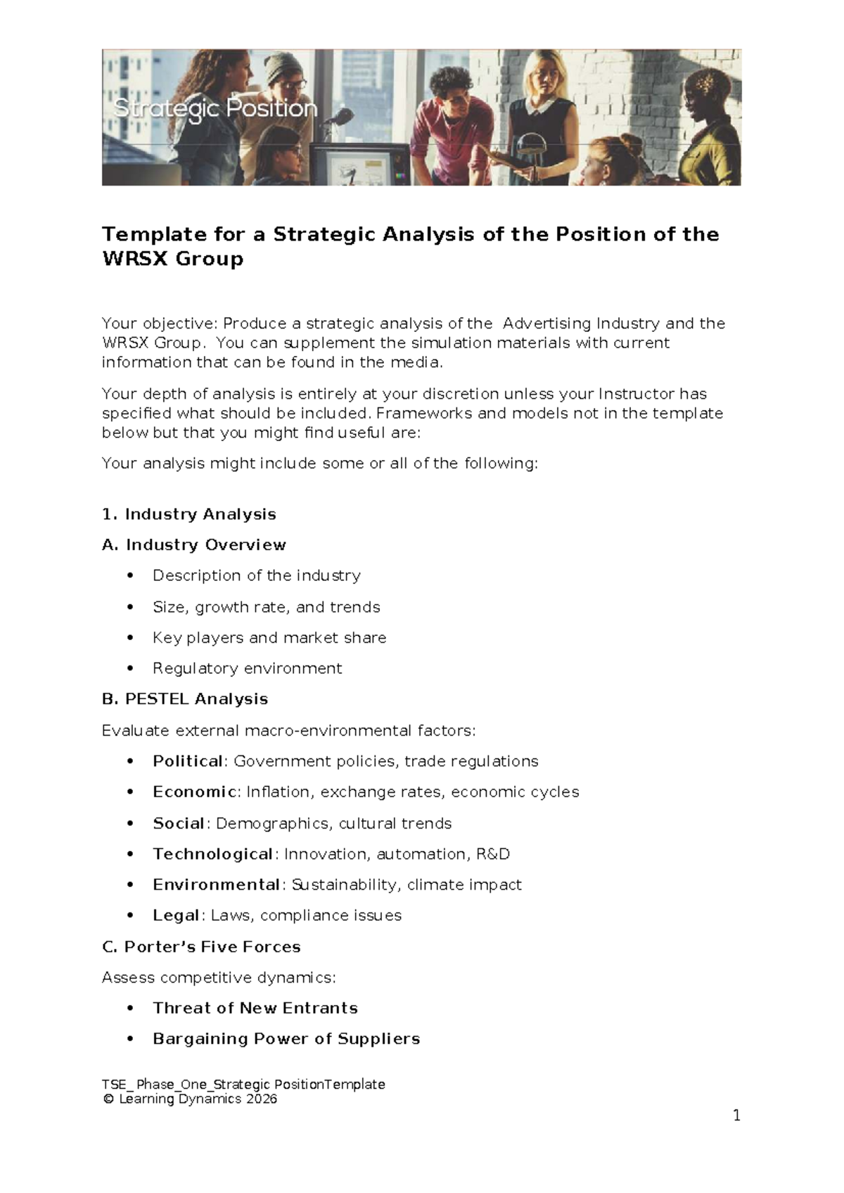 TSE 2026 Strategic Analysis Template for WRSX Group in Advertising ...