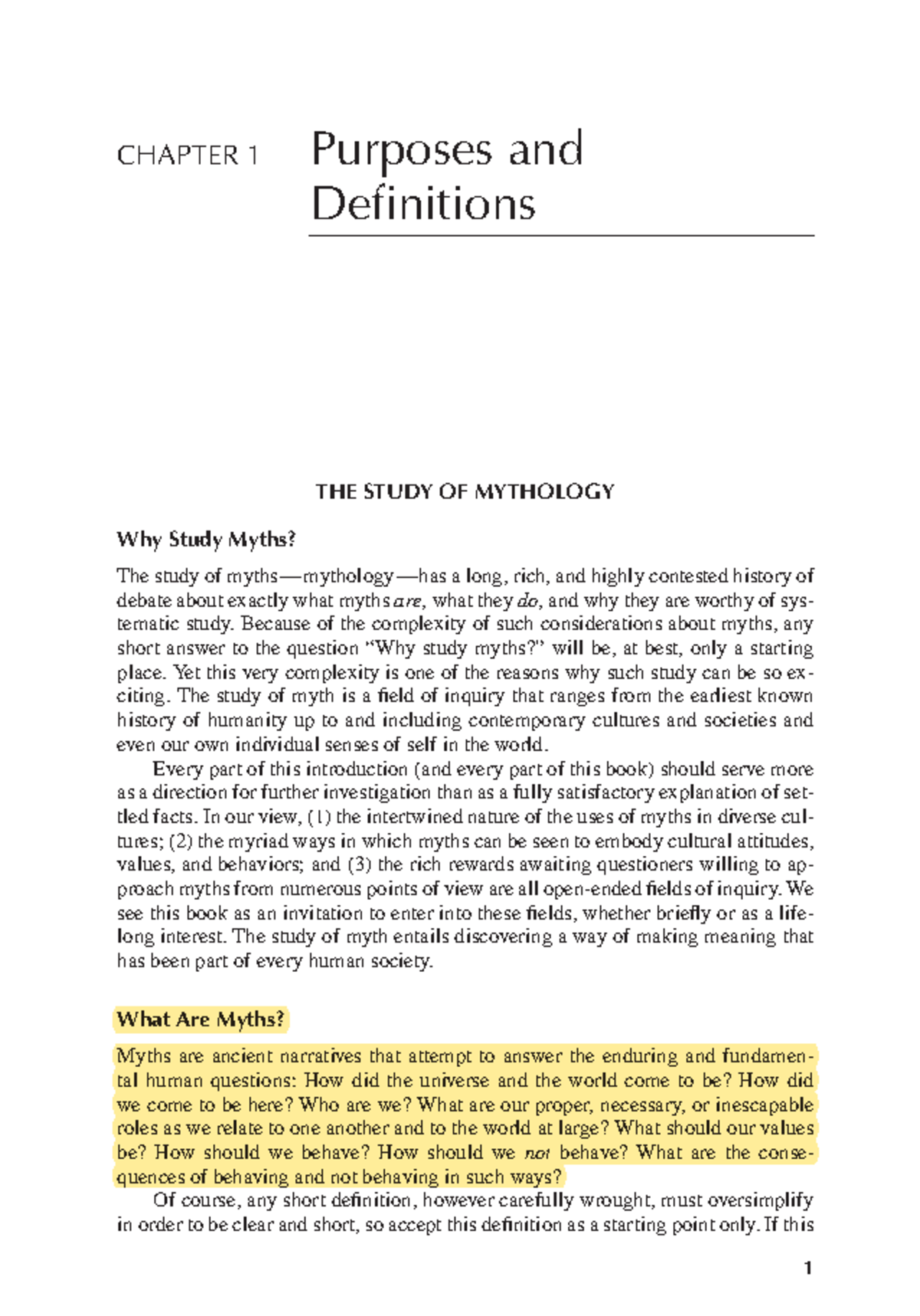 Mythology & Archetypes: CH 1 - Exploring Myths and Their Significance ...
