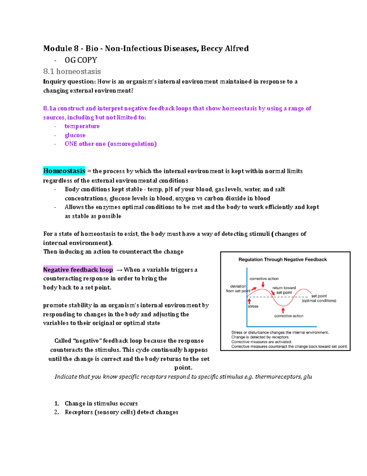 Module 8 biology HSC notes - Module 8 - Bio - Non-Infectious Diseases ...