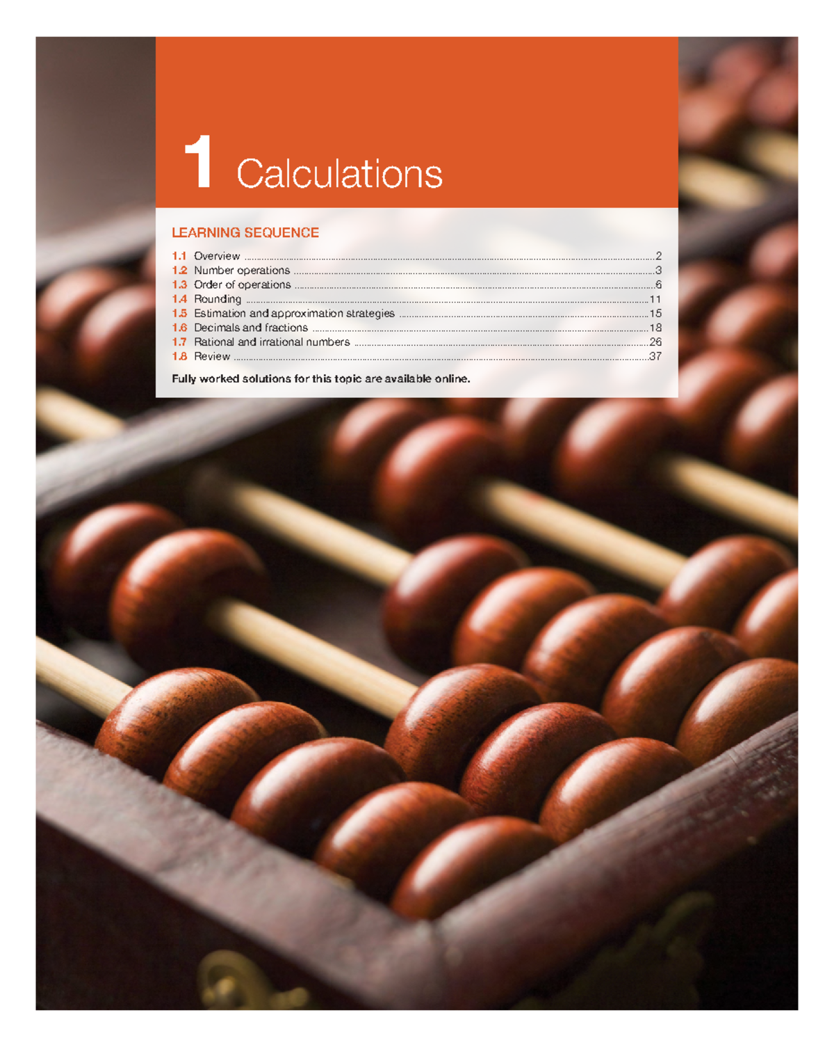 Chapter 1 - Calculations PDF - 1 Calculations ####### LEARNING SEQUENCE ...