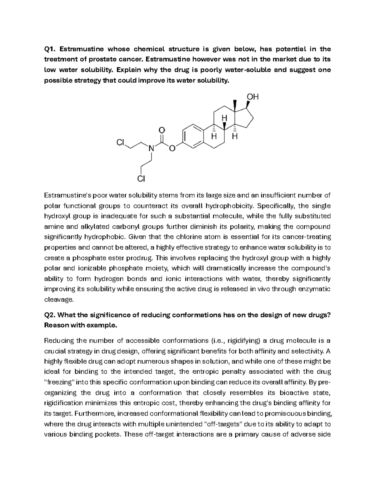 Medicinal Chemistry Final Exam Notes: Drug Solubility & Selectivity ...
