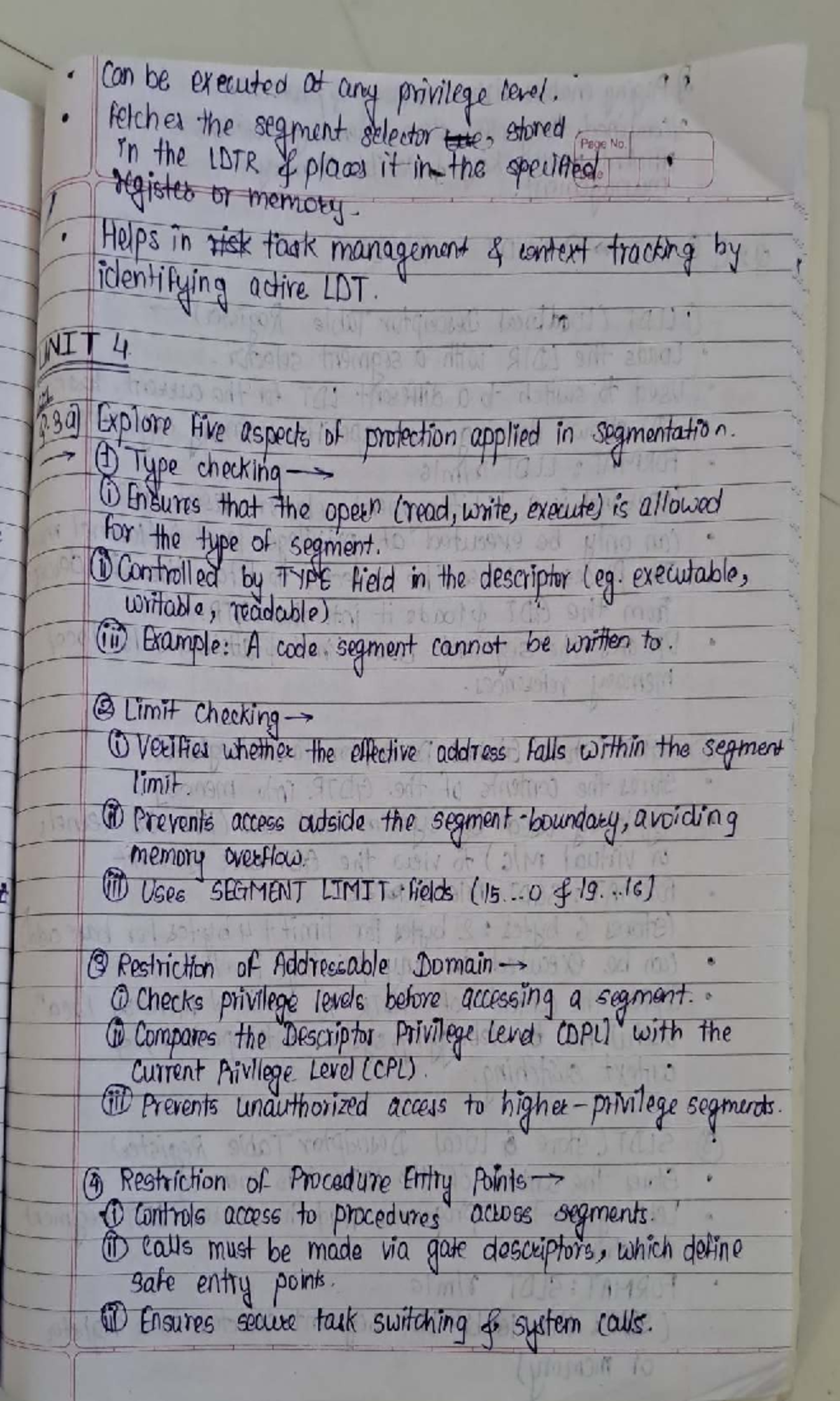 MP 4 Unit PYQ - Protection Mechanisms in 80386 Microprocessor - Studocu
