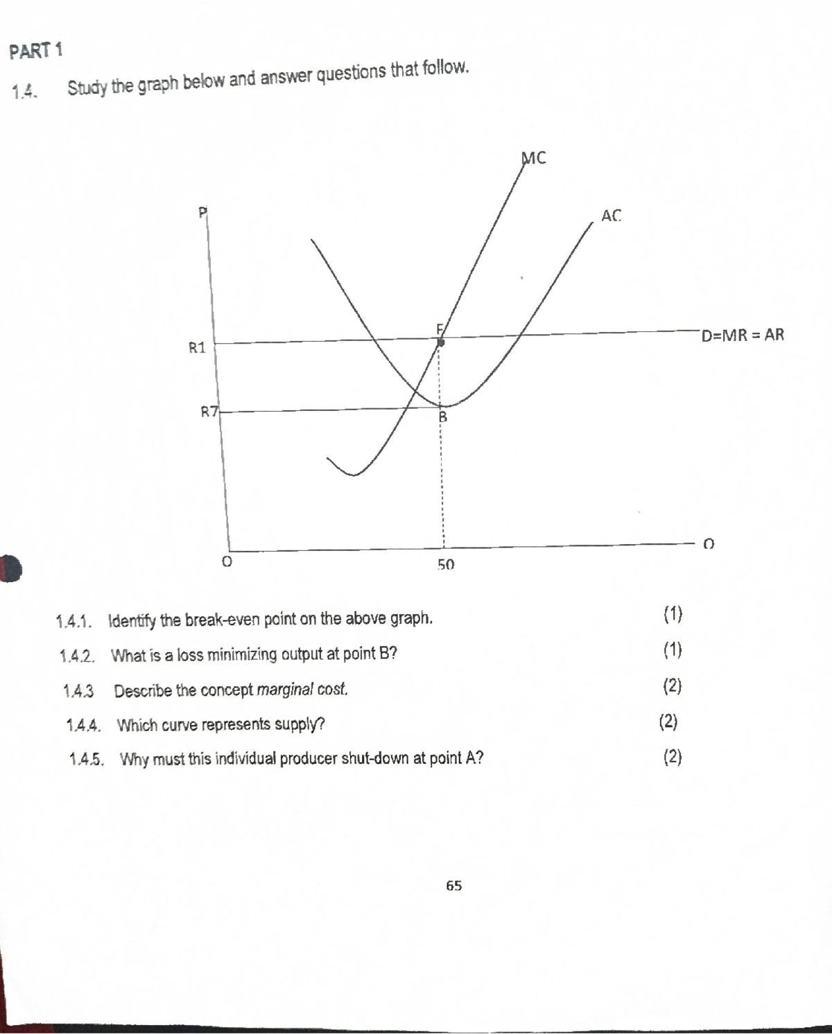 Grade 12 1st Activity - Graph Analysis and Economic Concepts - Studocu