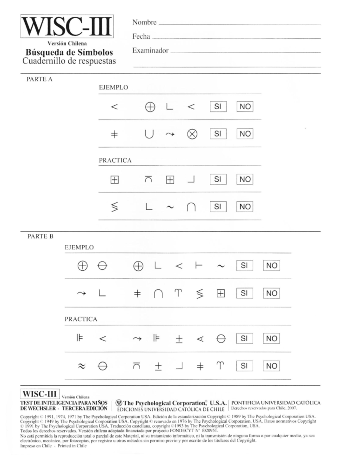 Wisc iii busqueda de simbolos - Lenguaje - Studocu
