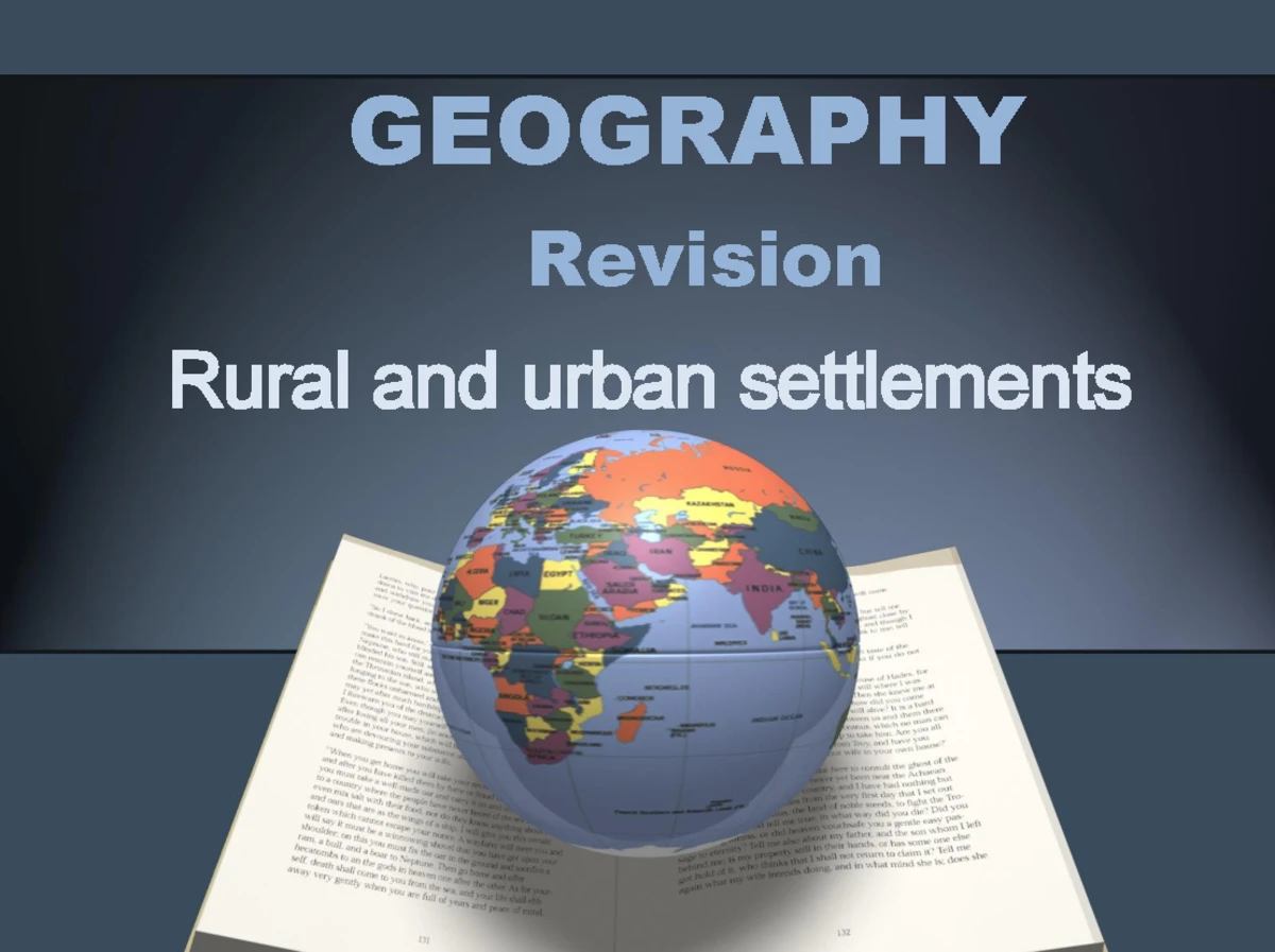 Gr 12 settlement geography part 5 summaries urban settlements - 1 Gr 12 ...
