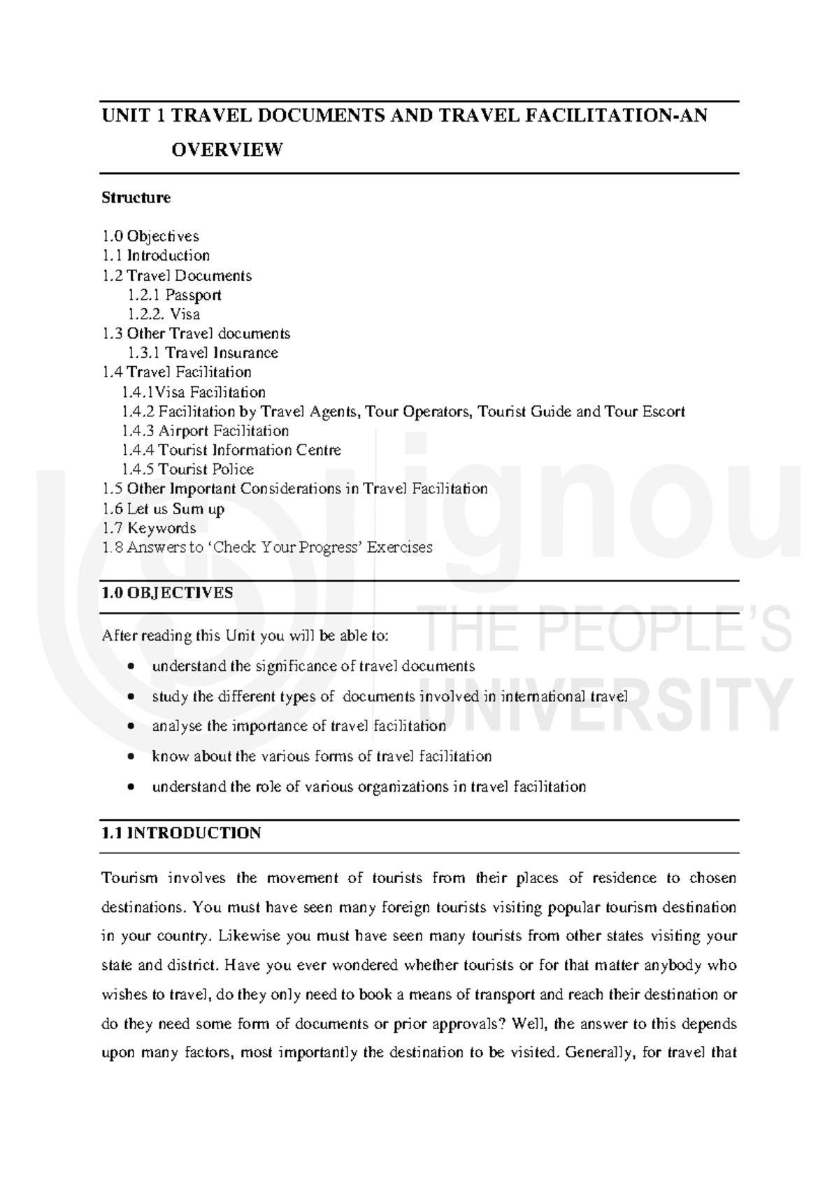 Travel Documents and Facilitation in International Travel - Unit 1 ...