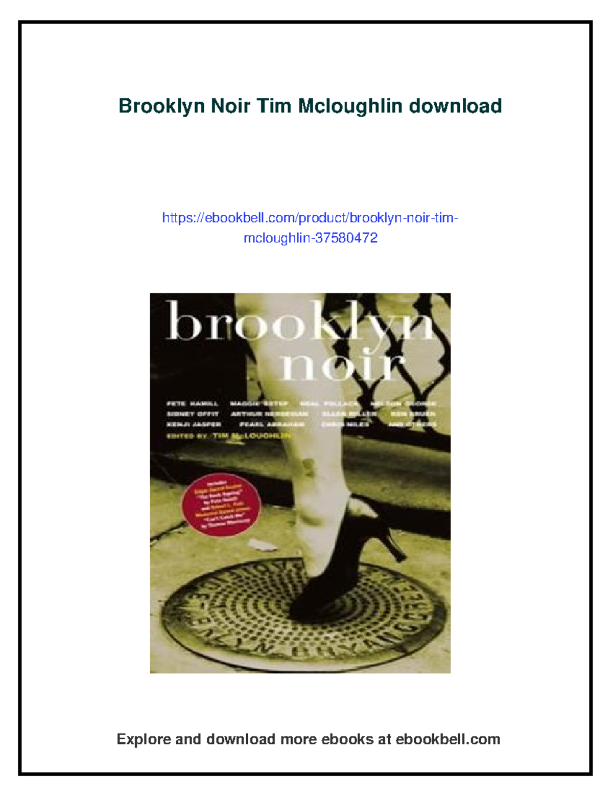 Brooklyn Noir: A Study of Tim McLoughlin's Work and Themes - Studocu