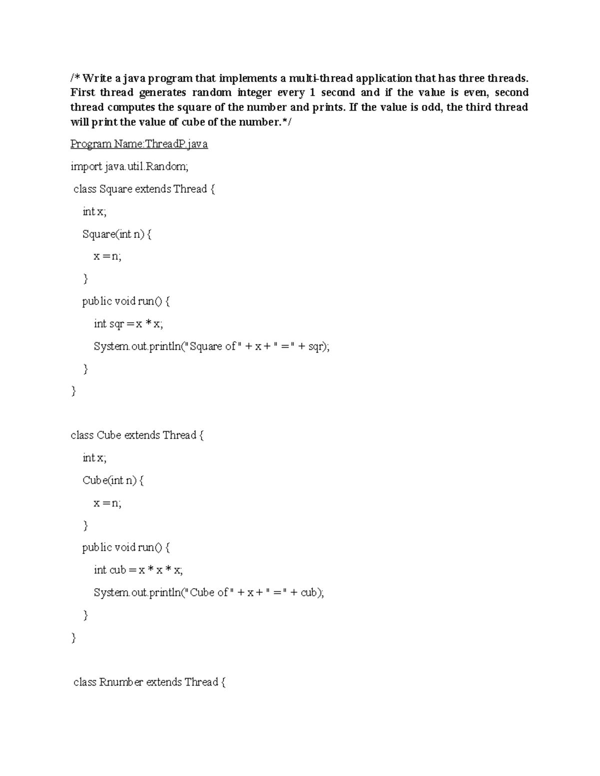 Multithreaded Java Application: Random Integer Generation and ...