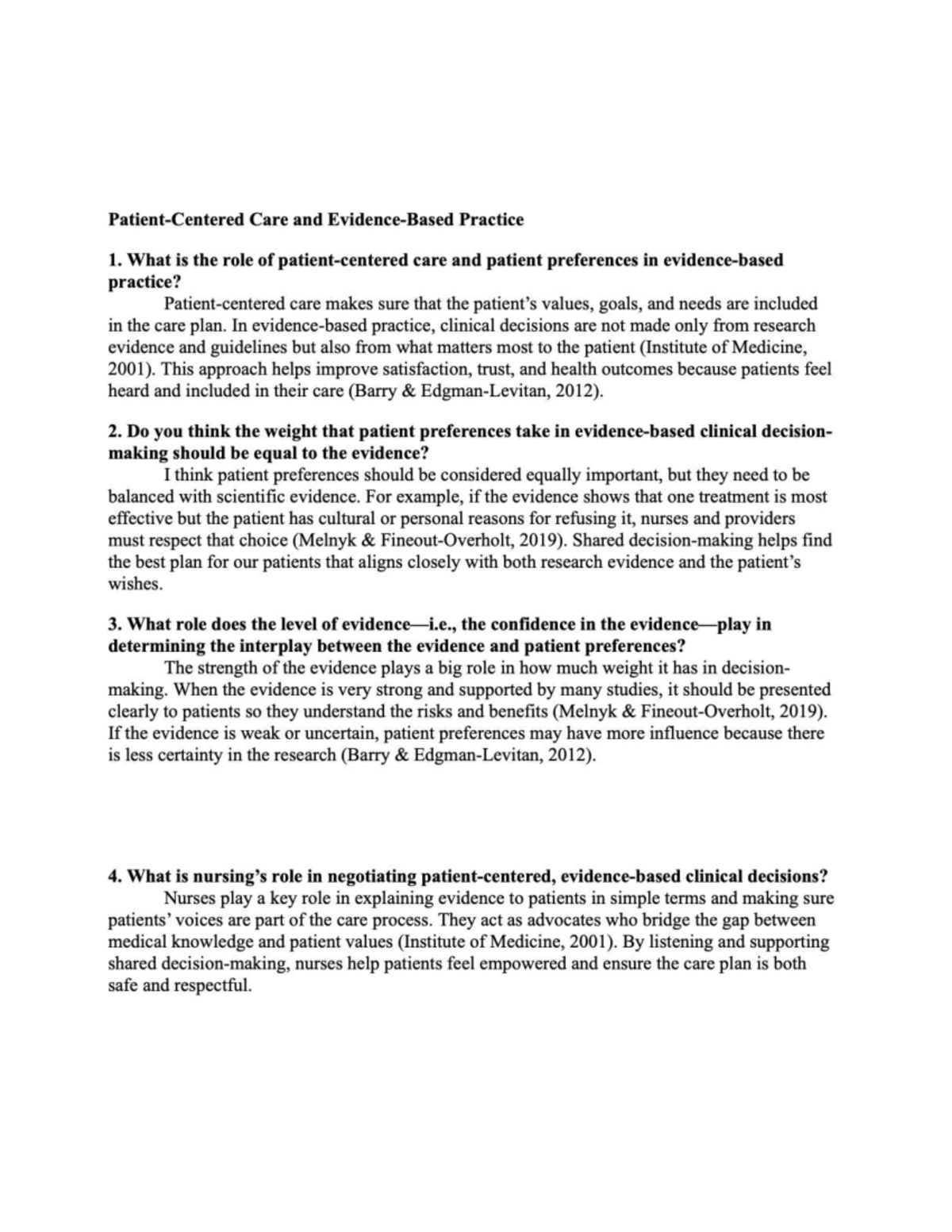 Pt Cnt Care - Understanding Patient Preferences in Clinical Practice ...