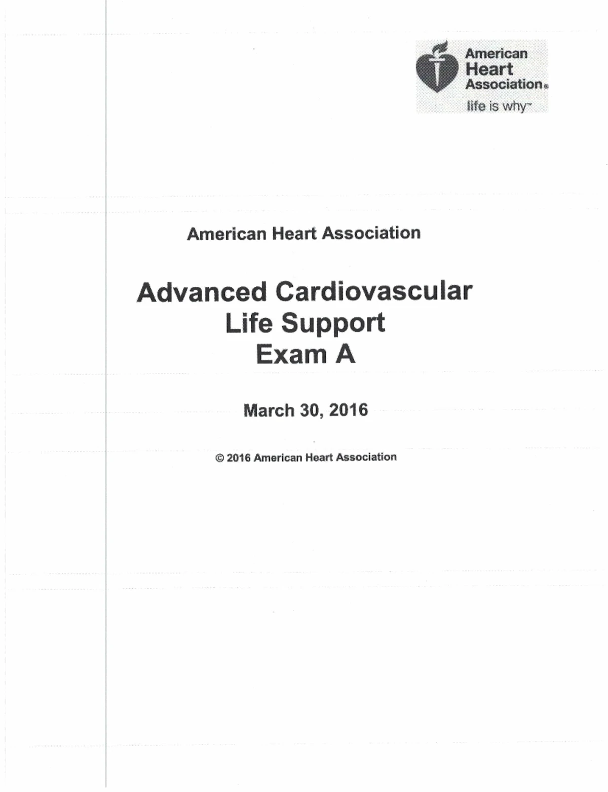 ACLS 2024 Final Test Questions & Answers Study Guide - Studocu