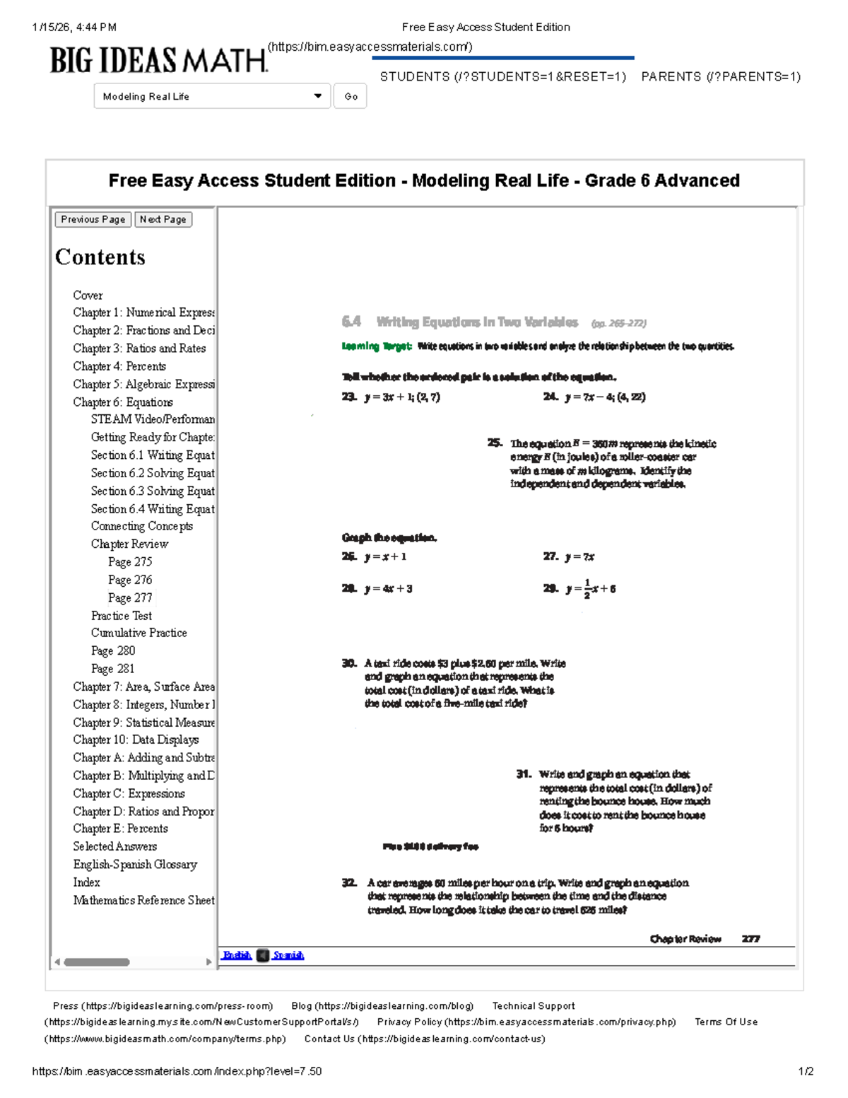 Grade 6 Math: Modeling Real Life - Free Easy Access Edition - Studocu