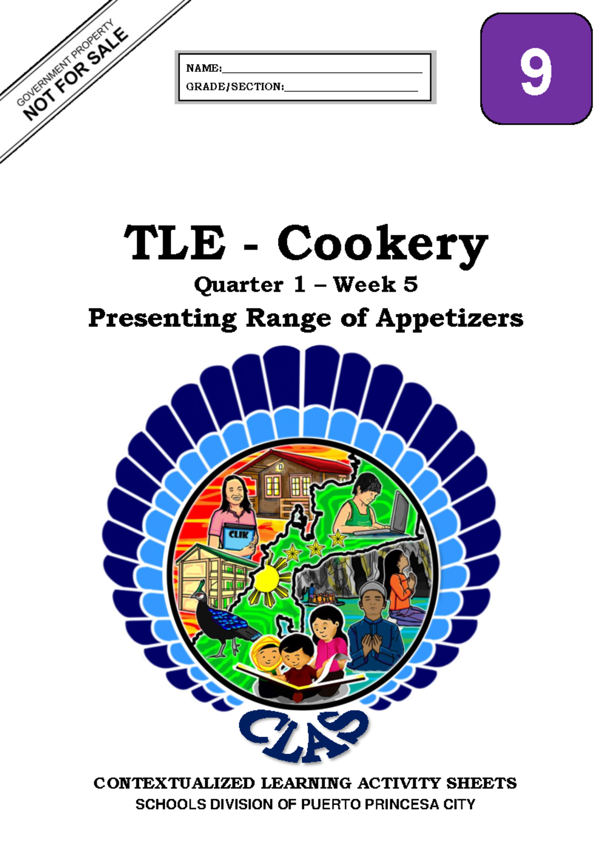 TLE 911 CLAS5: Presenting a Range of Appetizers - Q1 Activity Sheets ...