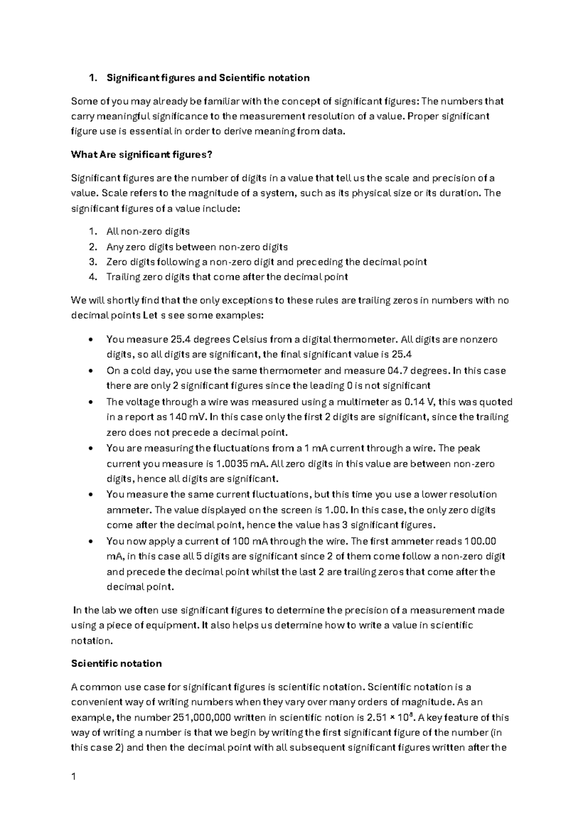 Uncertainty Summary for Physics Measurements and Significant Figures - Studocu
