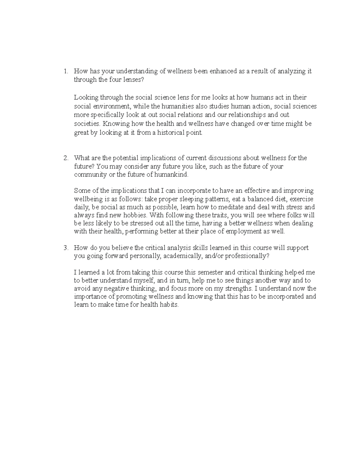 8.1 Discussion.Envisioning the Future.2 - How has your understanding of ...