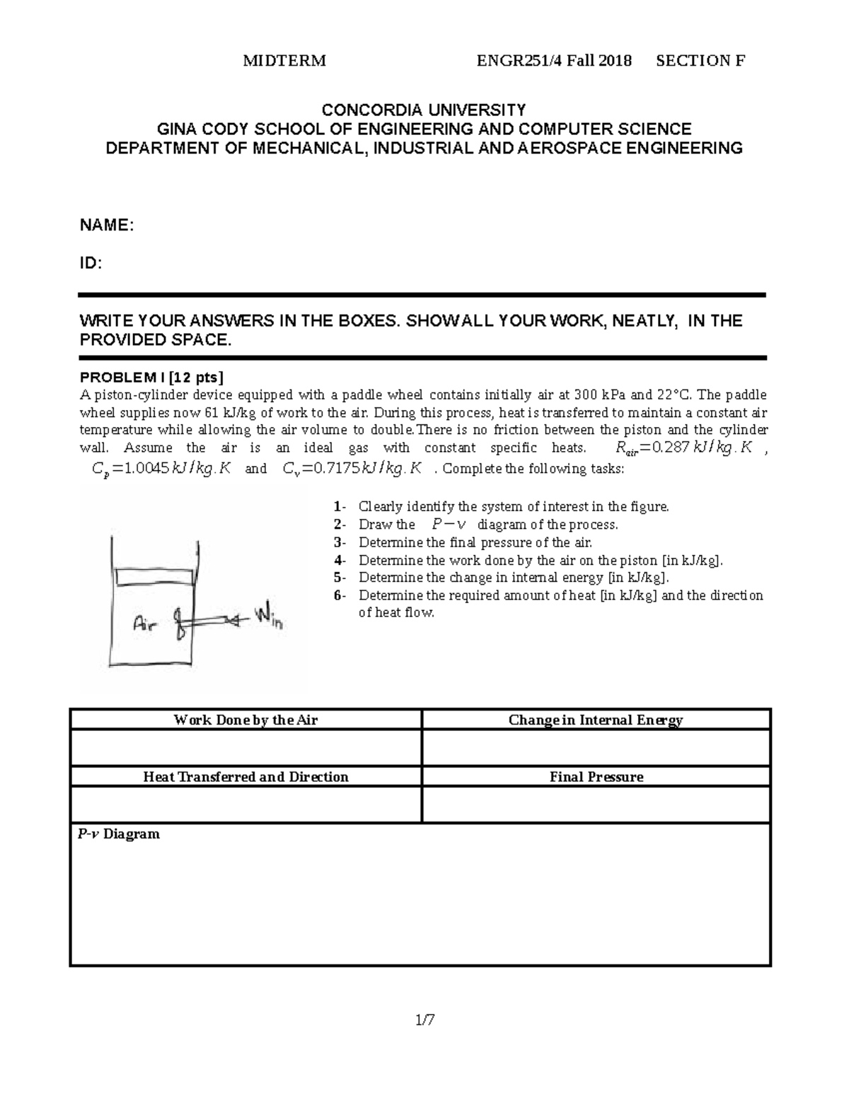 ENGR251 F 2018-compressed - CONCORDIA UNIVERSITY GINA CODY SCHOOL OF ENGINEERING AND COMPUTER ...