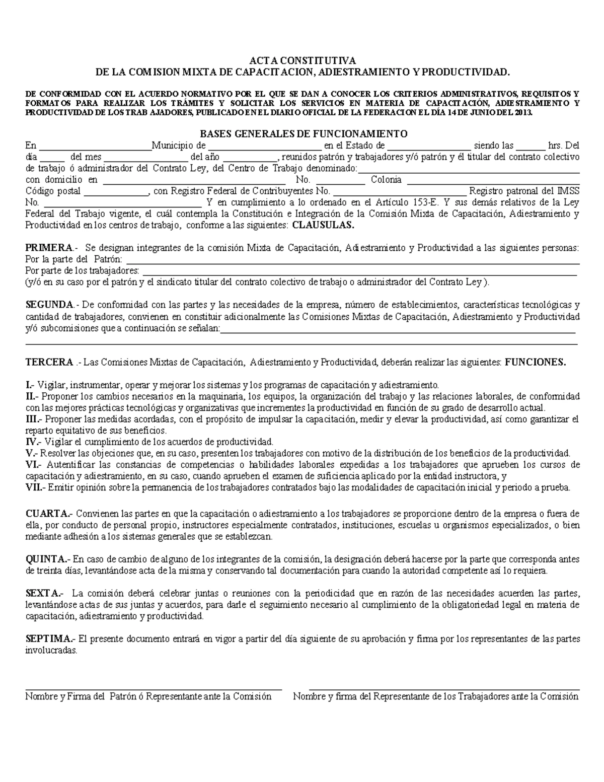 Estándar de Competencia EC0581: Comisiones Mixtas de Capacitación y ...