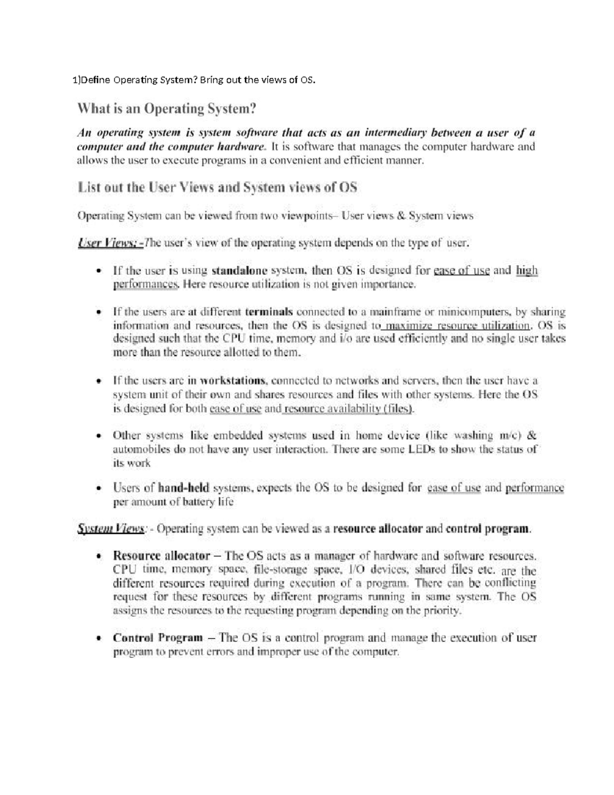 Module 1: Understanding Operating Systems and System Calls - Studocu