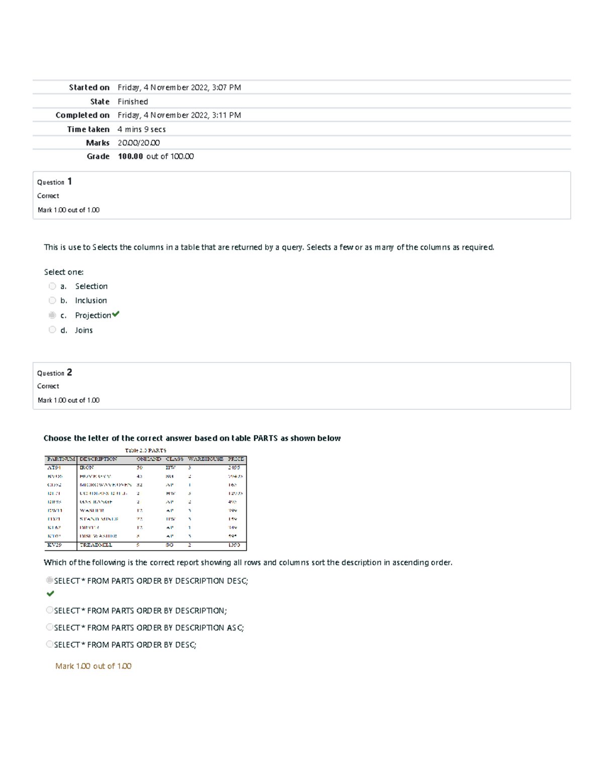 Midterm LAB QUIZ 1 Attempt review - Started on Friday, 4 November 2022 ...