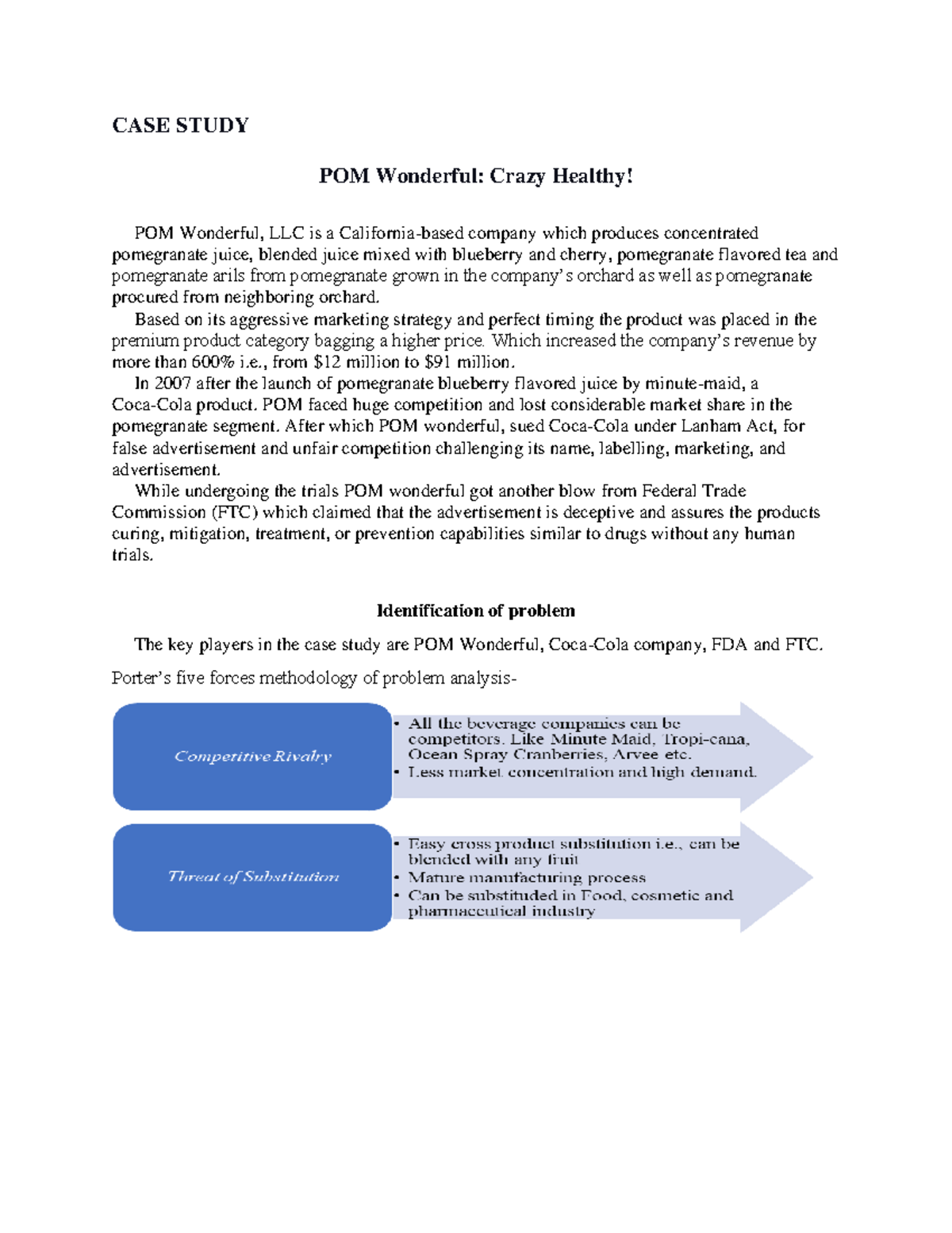 POM Wonderful Case Study: Marketing Strategy and Ethical Challenges ...