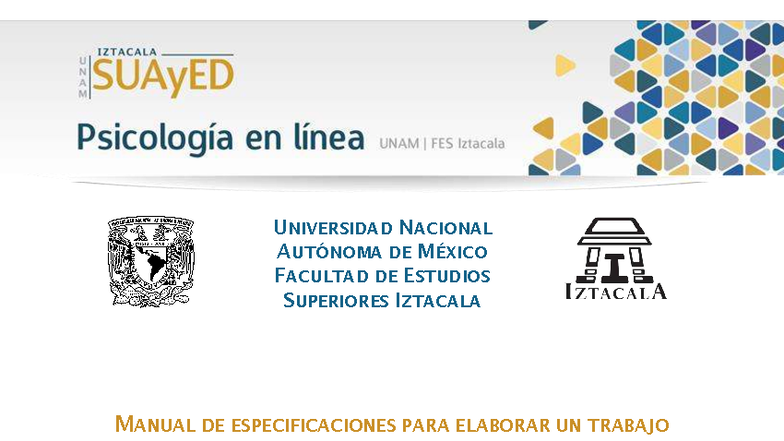 UNAM Manual de Especificaciones para Trabajos de Investigación APA 3ra ...