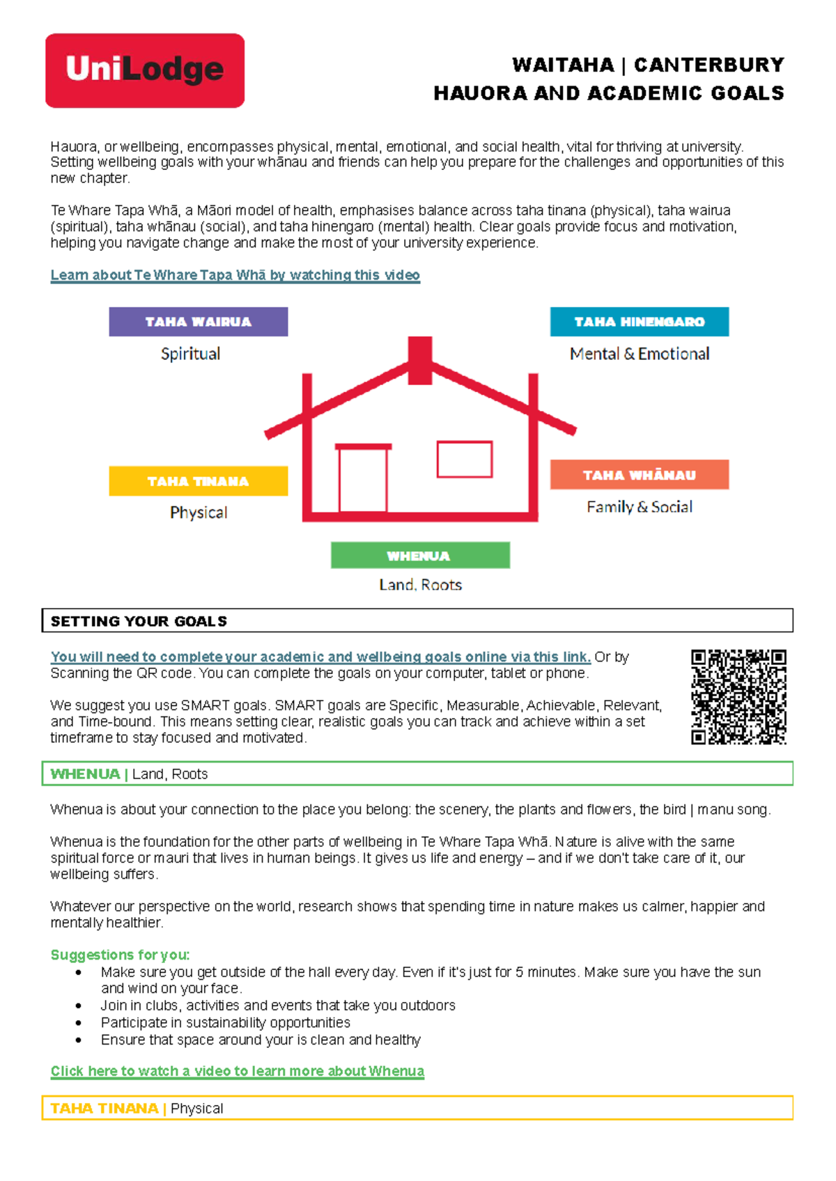2025 UL UC First Year Hauora & Academic Goals Guide - Studocu
