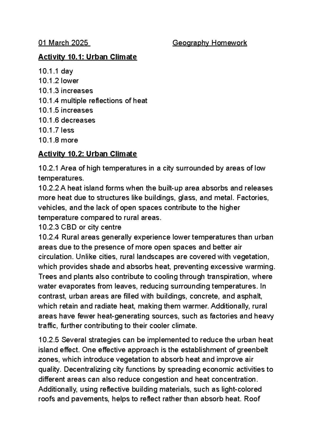 01 March 2025 Geography Homework - 01 March 2025 Geography Homework ...