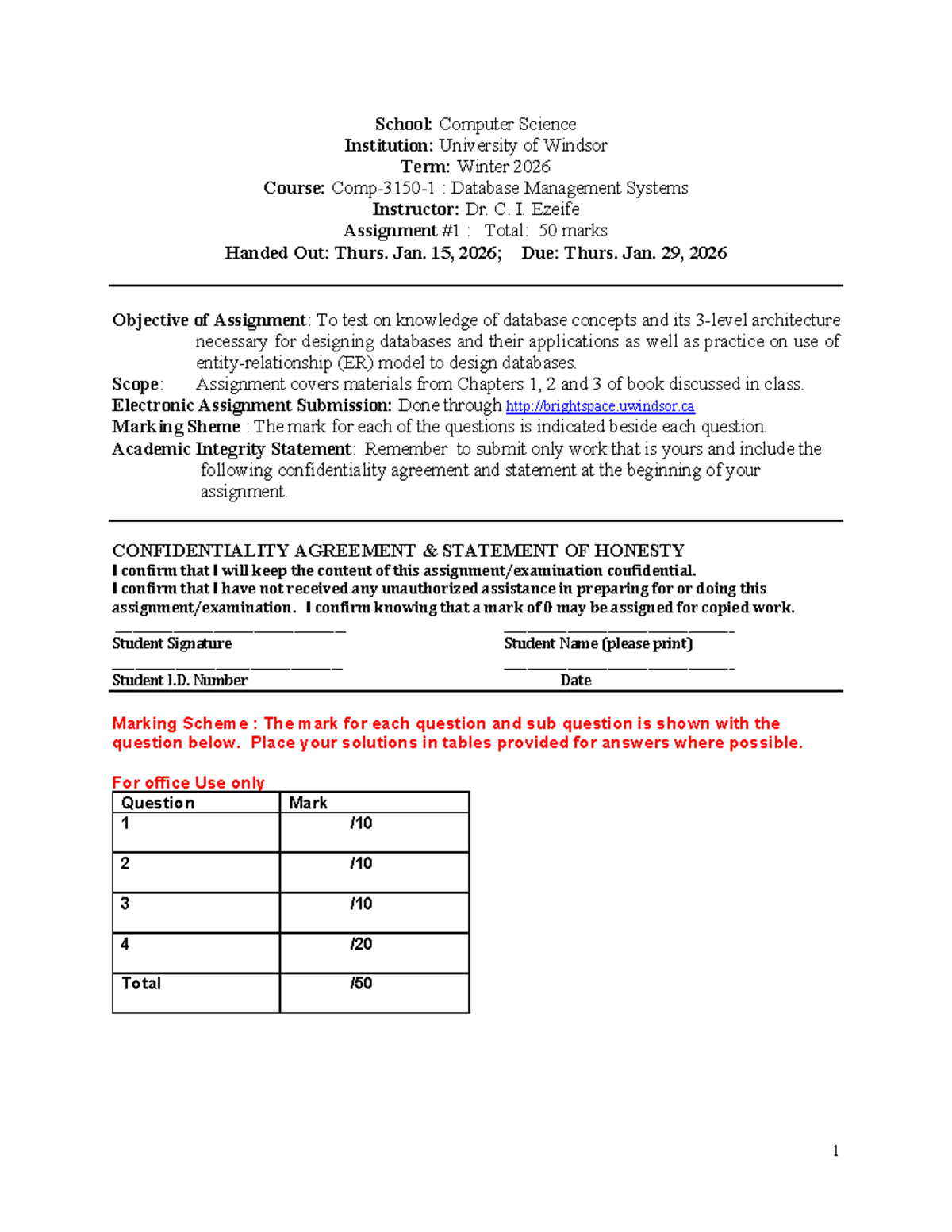 Database Management Systems (CS 202) - Assignment 1 Winter 2026 - Studocu