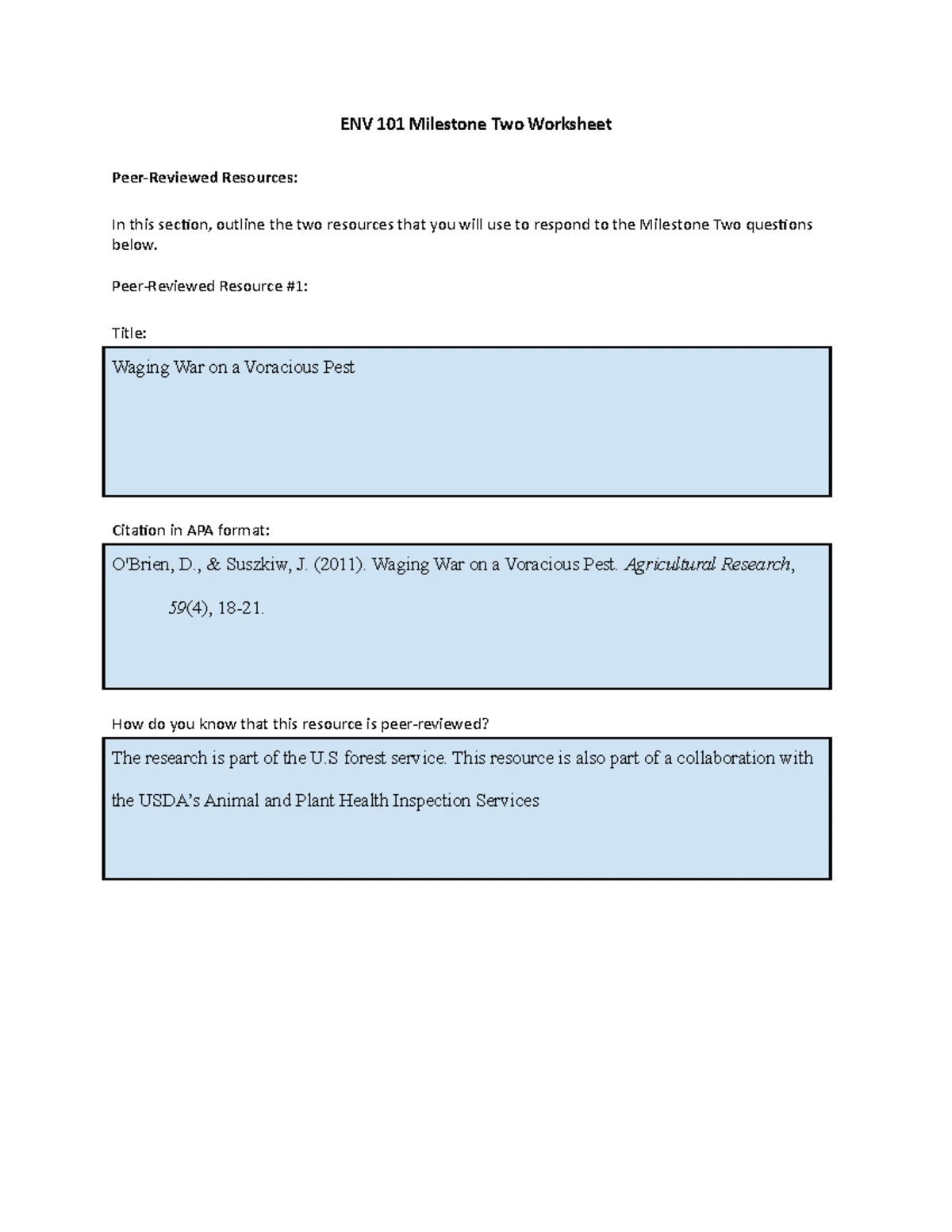 ENV 101 Module One Worksheet: Practicing Government Resource Use - Studocu