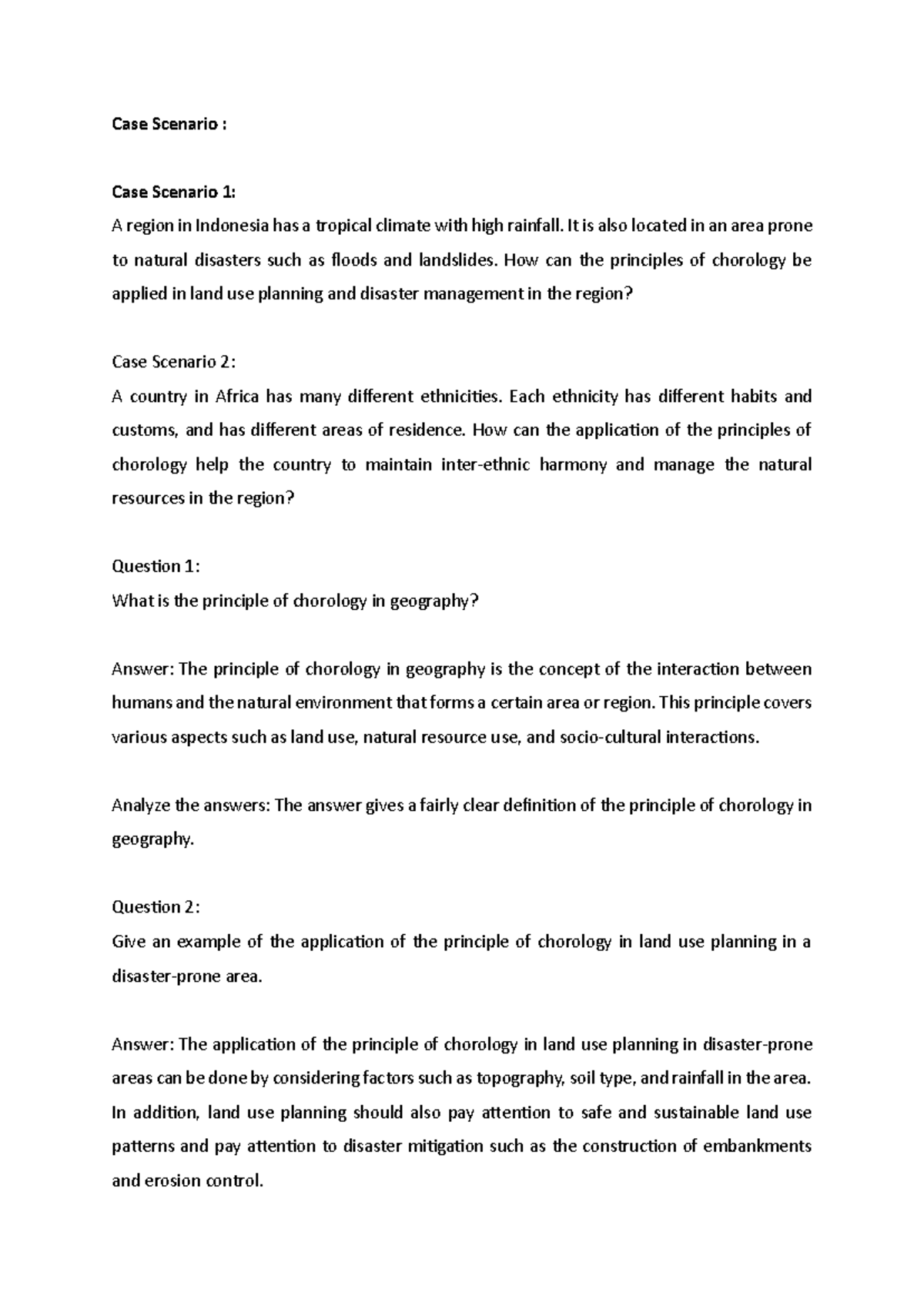 Case Study: Applying Chorology Principles in Tropical Regions & Ethnic ...