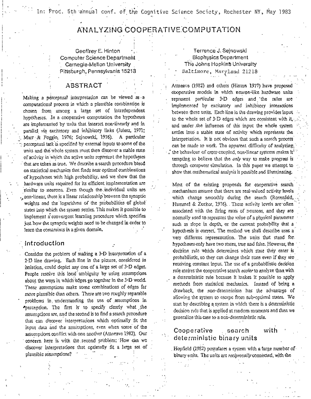 Cooperative Computation Analysis 1983-2997: Mathematical Insights - Studocu