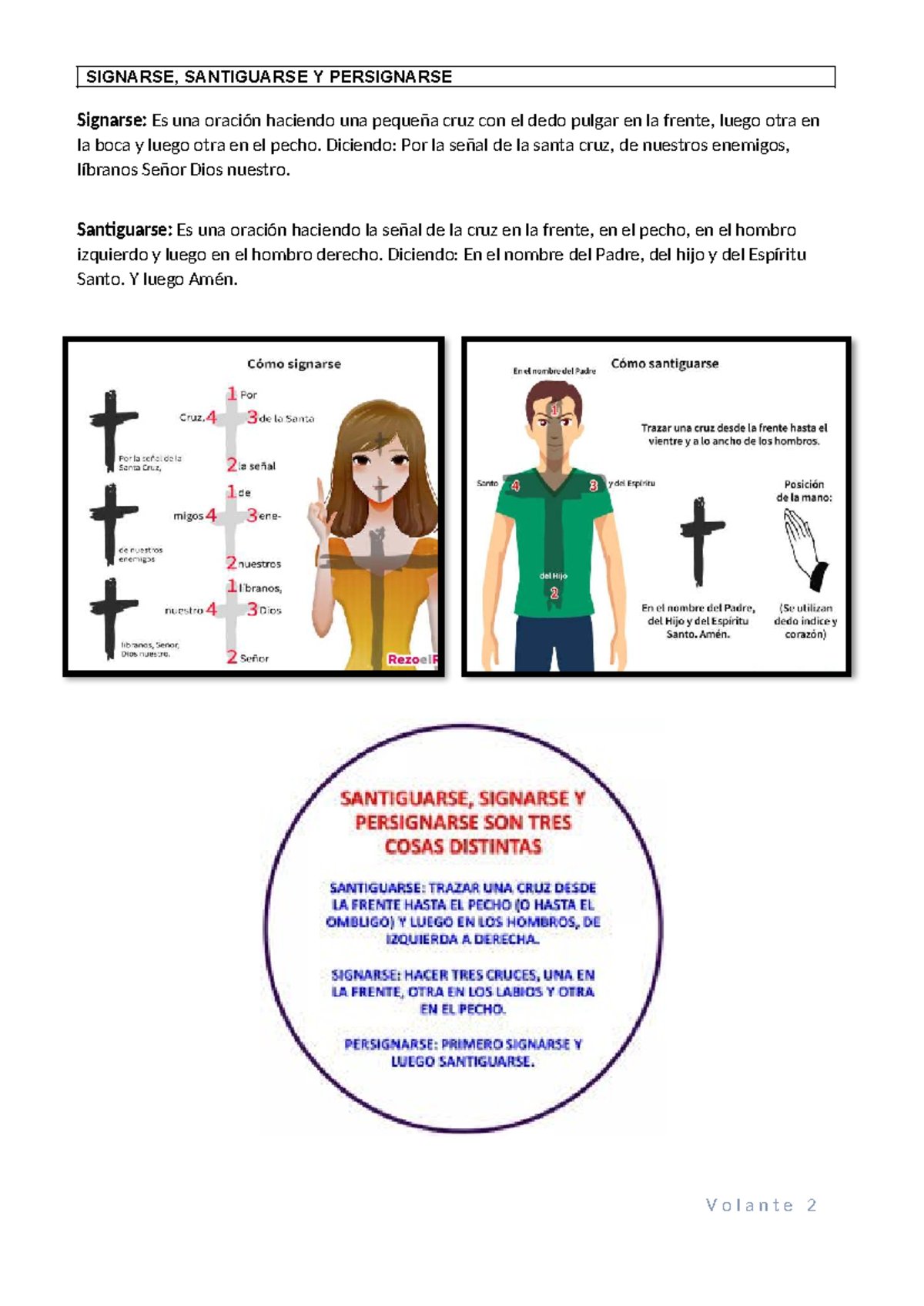 Signarse - PRACTICA - SIGNARSE, SANTIGUARSE Y PERSIGNARSE Signarse: Es ...