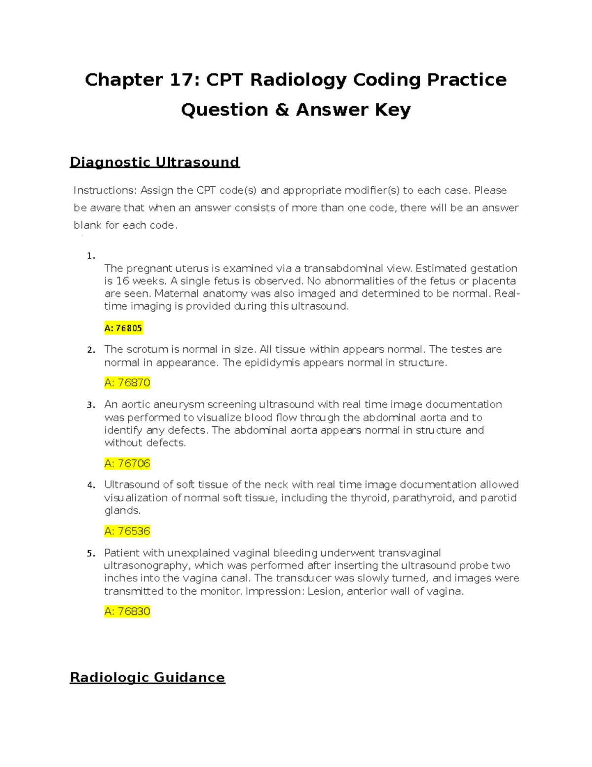 Coding Practice Anesthesia Chapter 11 Coding Practice Anesthesia