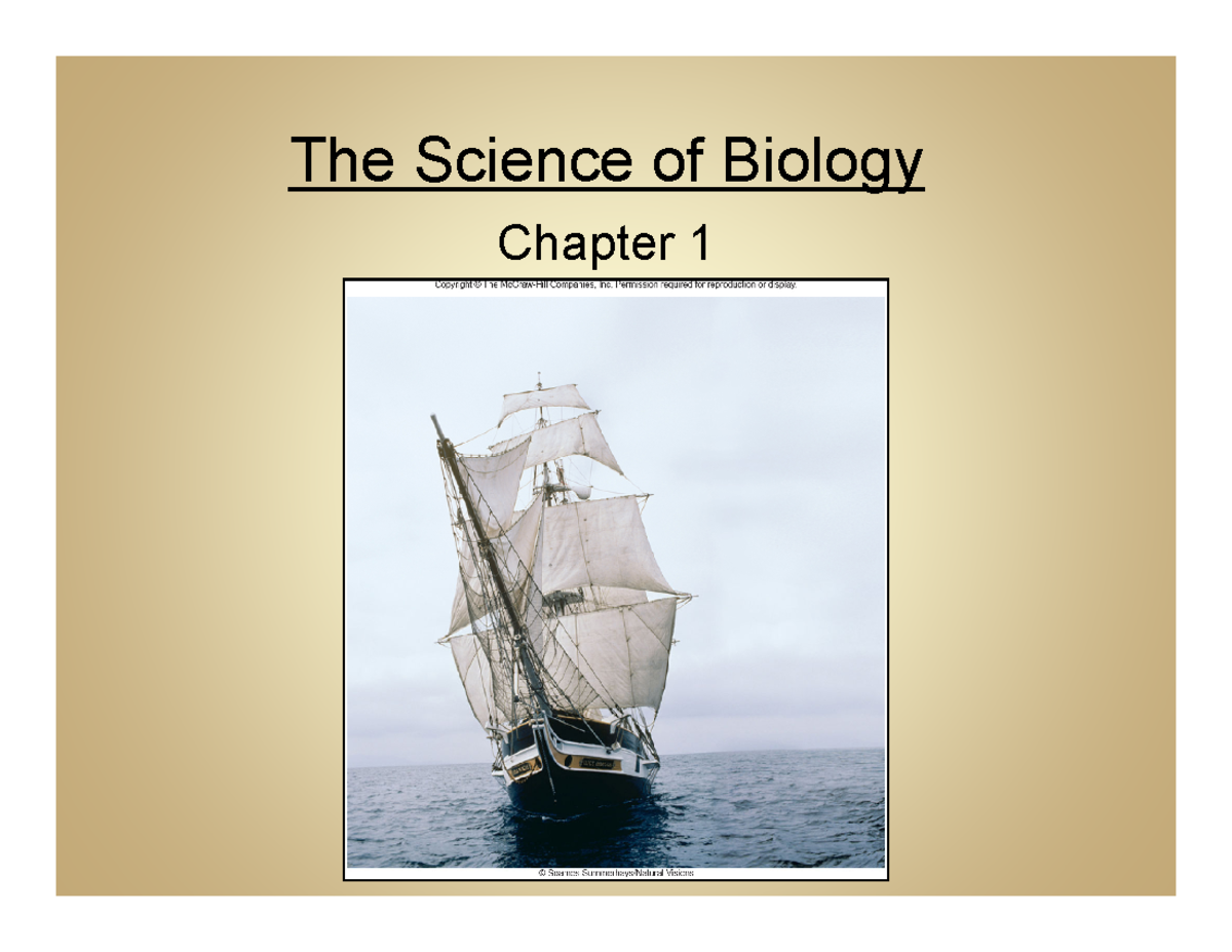 Biology 101: Chapter 1 Overview - Key Concepts of the Science of Life ...