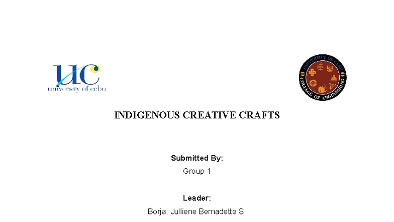 HUM 103 Indigenous Creative Crafts: Principles and Practices - Studocu