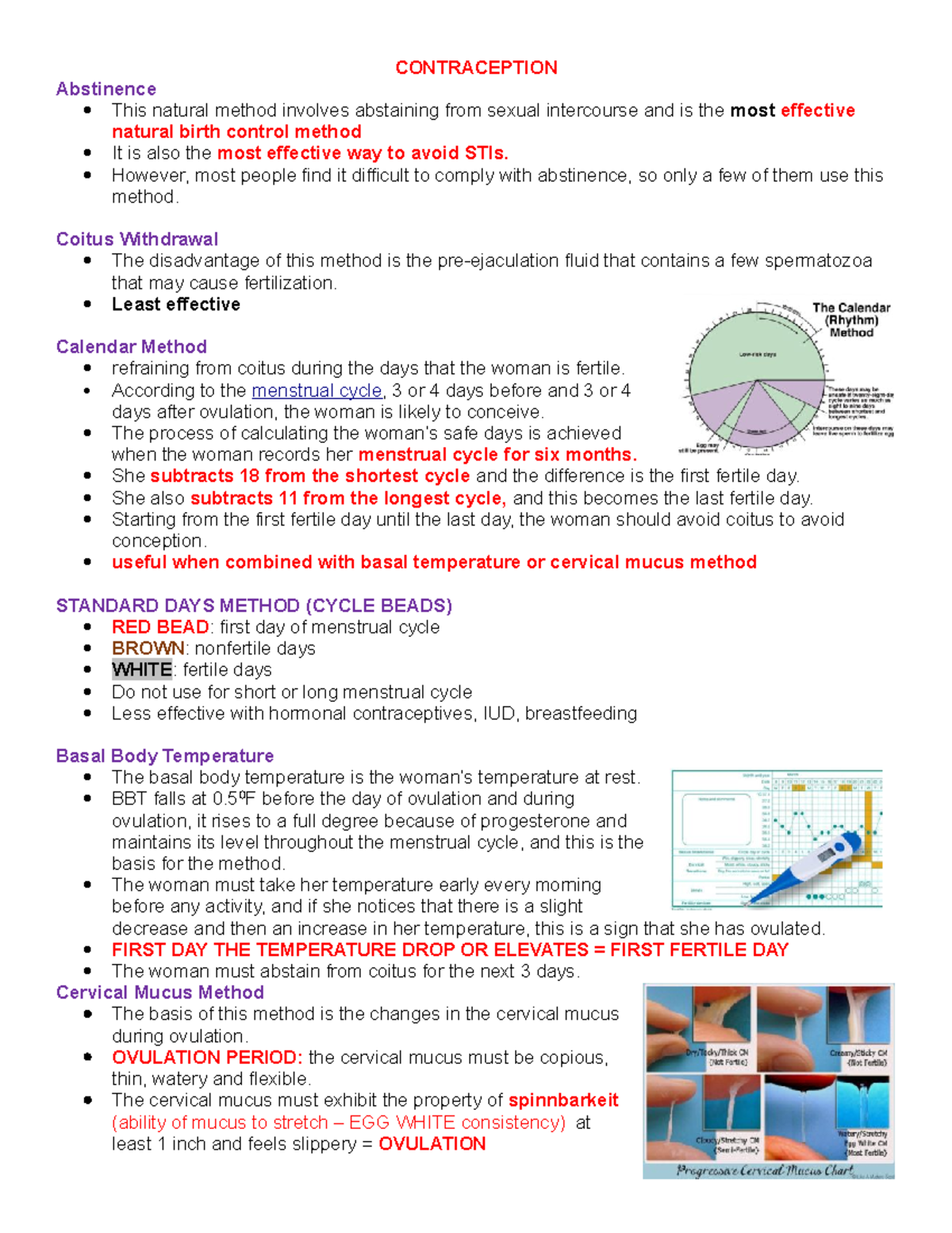 Contraception - contraceptives - CONTRACEPTION Abstinence This natural ...
