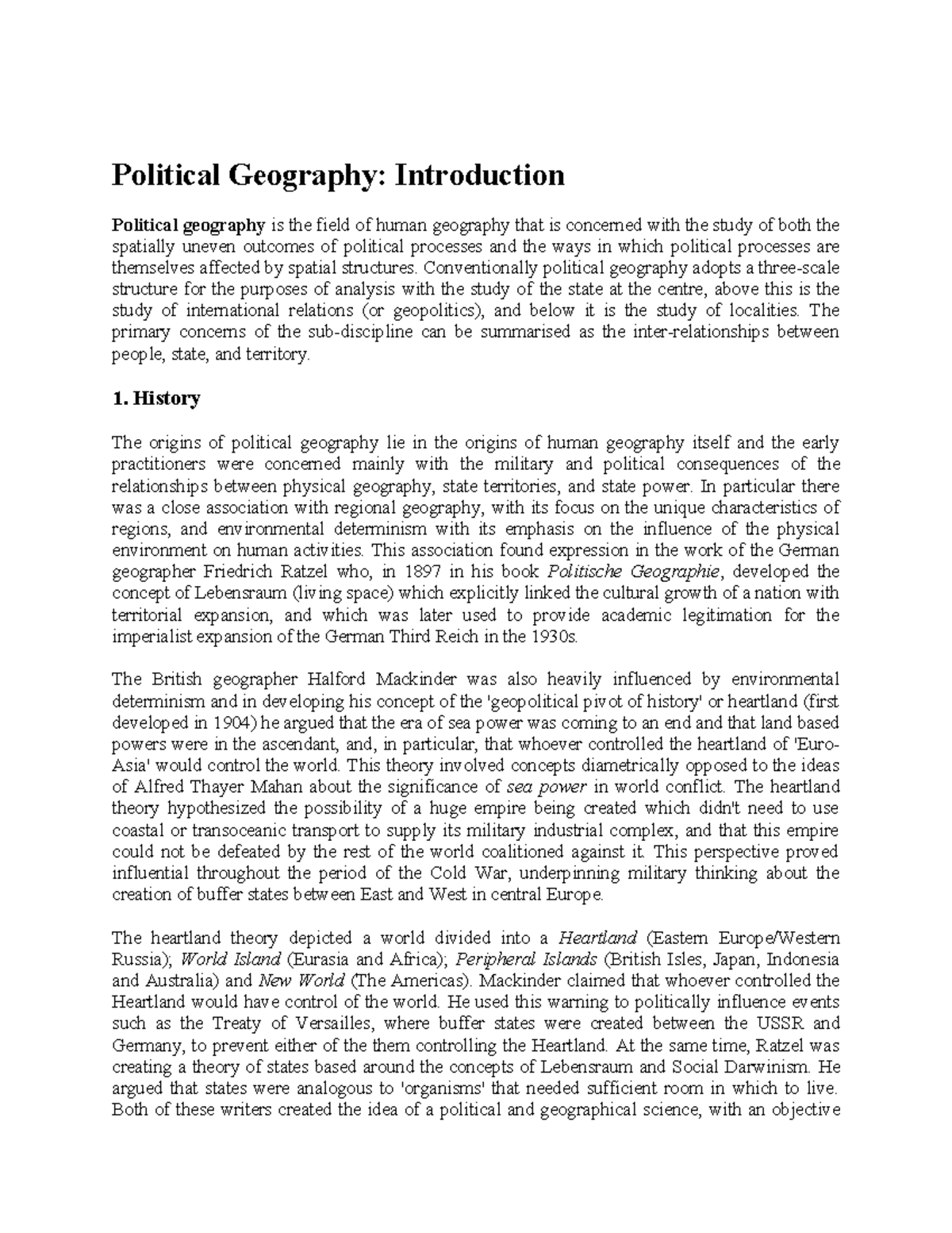 40398628-Political Geography: Historical and Contemporary Perspectives ...