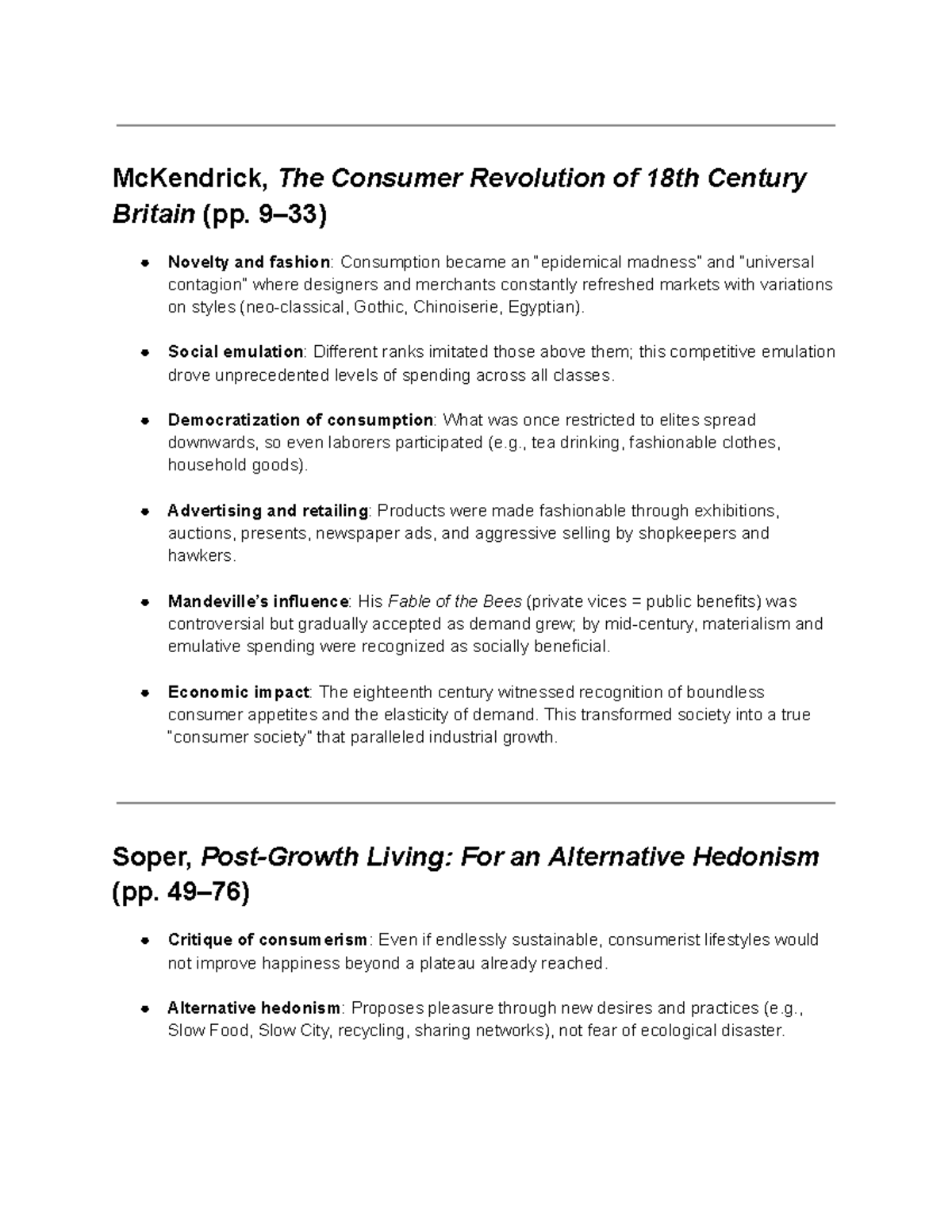 Week 2 Reading Notes: McKendrick on 18th Century Consumer Revolution ...