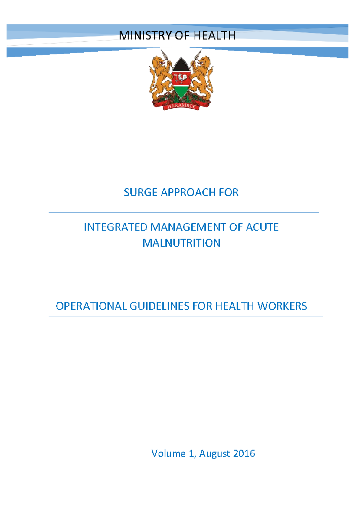 IMAM 20 Surge Approach Operational Guidelines for Health Workers - Studocu