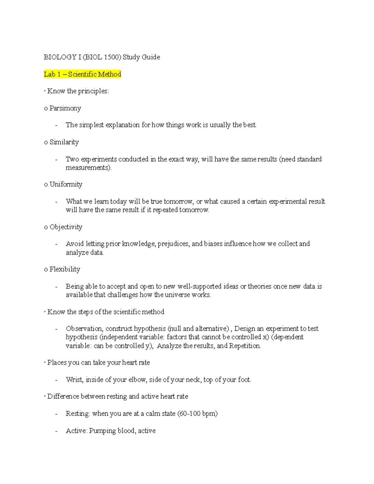 Bio 101 Lab 6 Post-Lab Questions on Cellular Respiration Insights - Studocu