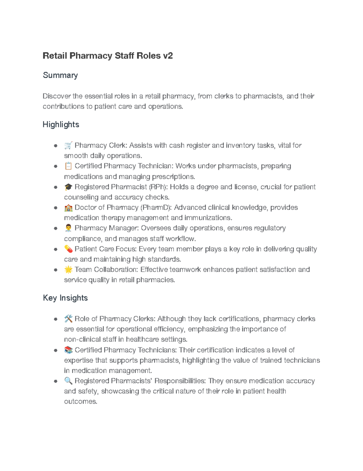 Retail Pharmacy Staff Roles: Overview & Contributions to Patient Care ...