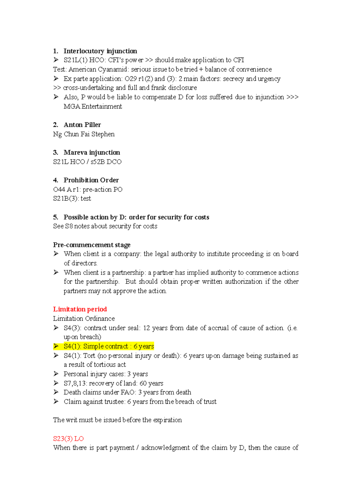 Interlocutory Application Notes: Insights on Injunctions & Legal ...